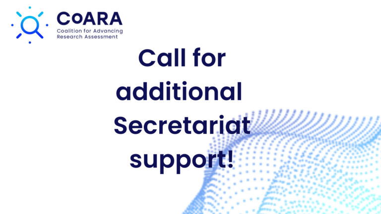 Call for additional secretariat support - CoARA